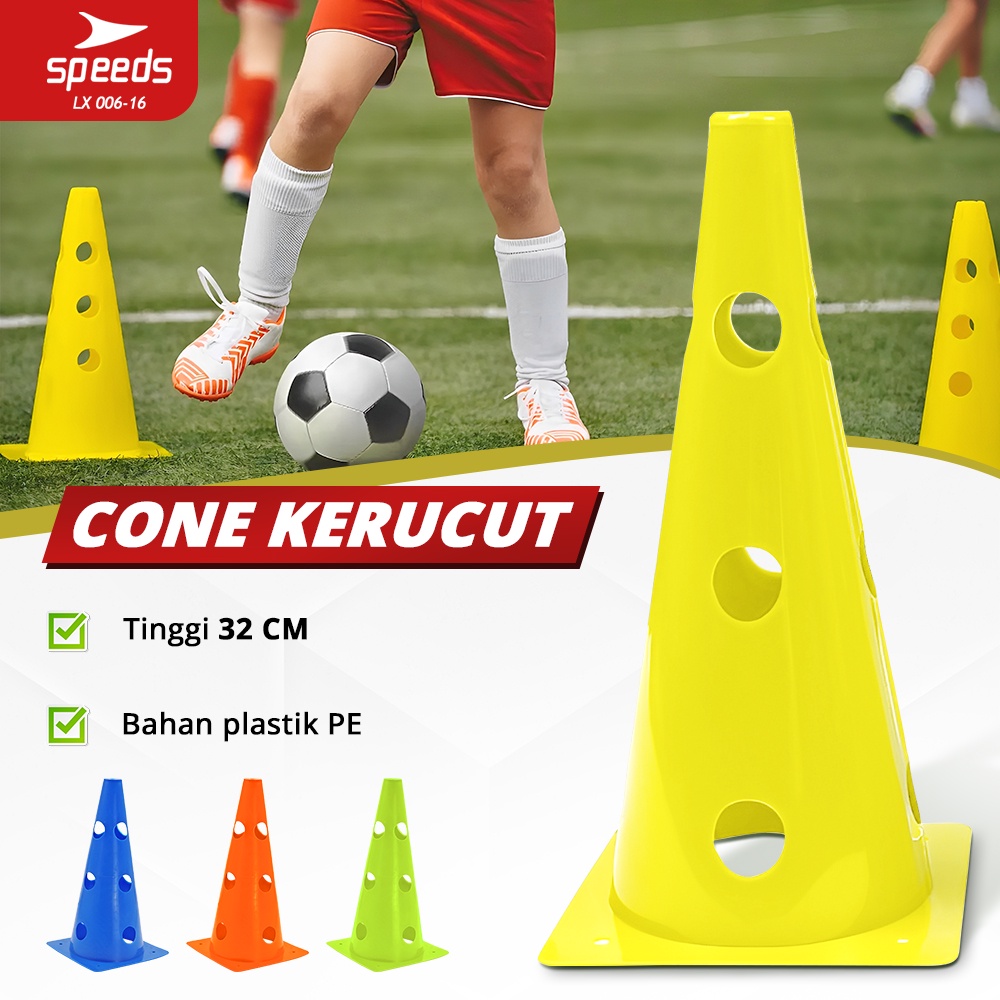 Jual SPEEDS Cone Sepak Bola Kerucut Penanda Olahraga Sepak Bola 32cm ...