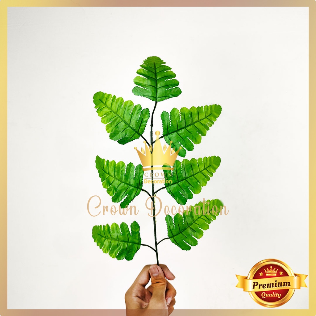 Jual [1 PCS] DAUN PALEM PAKIS PLASTIK PILLOW LEATHER FERN MAWAR DURI ...