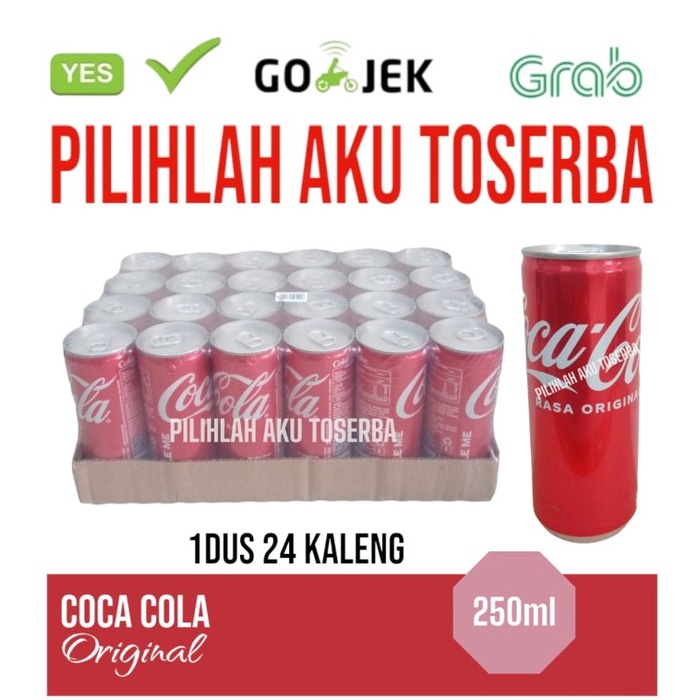 Jual Coca Cola Original KALENG CAN 250 ml - ( HARGA 1 DUS ) | Shopee ...