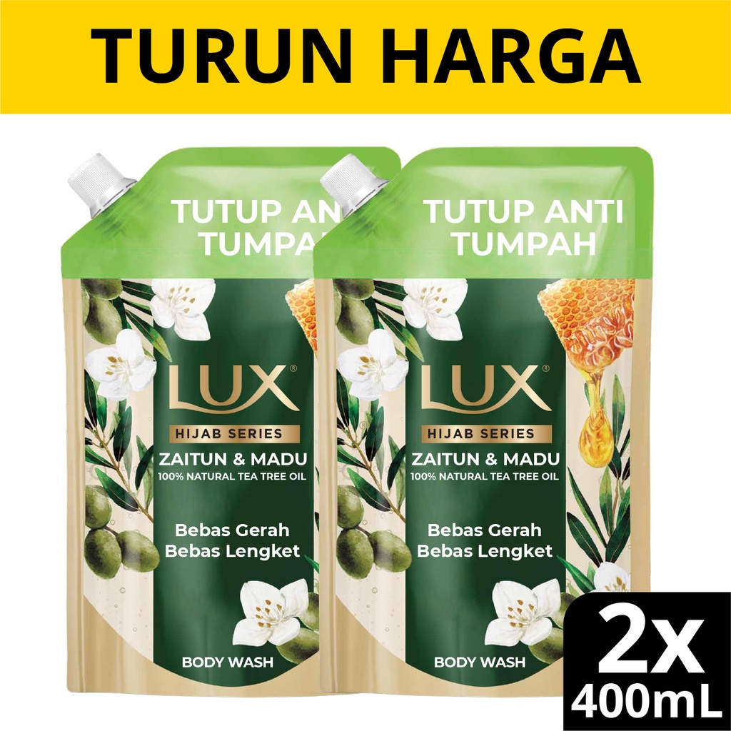 Jual Lux Body Wash Hijab Series Olive Honey 400ml x 2 | Shopee Indonesia