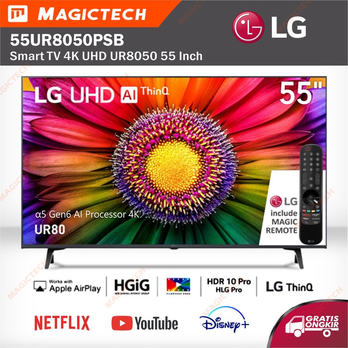 Jual SMART TV LG 55 INCH 55" 55UR8050PSB LED 4K UHD MAGIC REMOTE ...