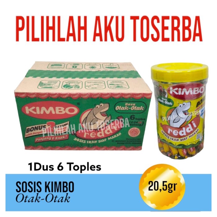Jual Kimbo REDDI Sosis IKAN rasa Otak-Otak Toples - ( HARGA 1 DUS isi 6 ...
