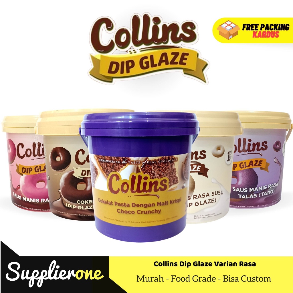 Jual Collins Dip Glaze 1 kg / Collins Choco Crunchy / Collins Coklat ...