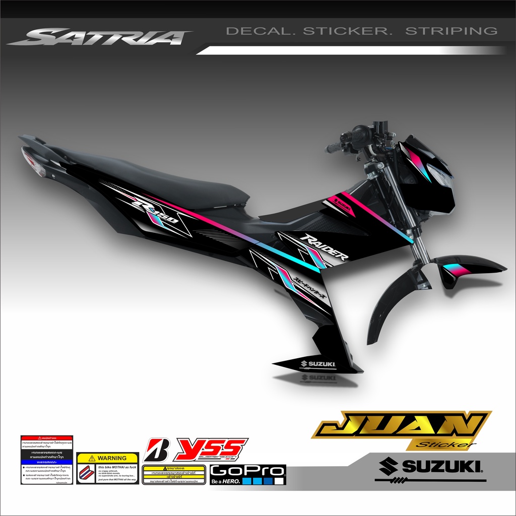 Jual STRIPING STIKER MOTOR SATRIA FU FI STICKER VARIASI SUZUKI F150 ...