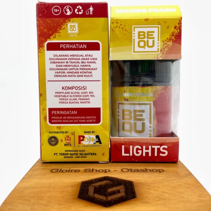 Jual Liquid Bequ Lights V2 MANGO PEACH 60ml Freebase by Poda x FVS Beku ...