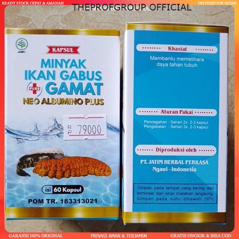 Jual Minyak Ikan Gabus plus Gamat Emas Neo Albumino | Shopee Indonesia