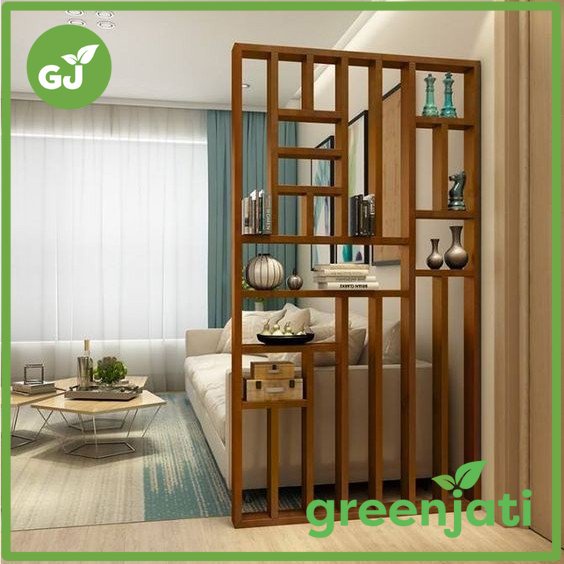 Jual Partisi Penyekat Ruangan Pembatas Ruangan Minimalis Kayu Jati ...
