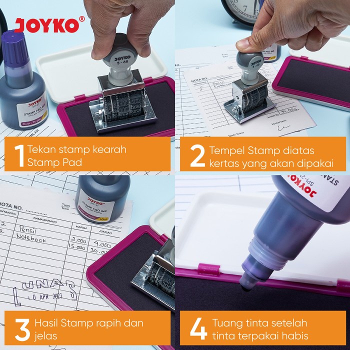 Jual JOYKO Stamp Pad Ink Tinta Bak Stempel Refill Tinta Stempel ...