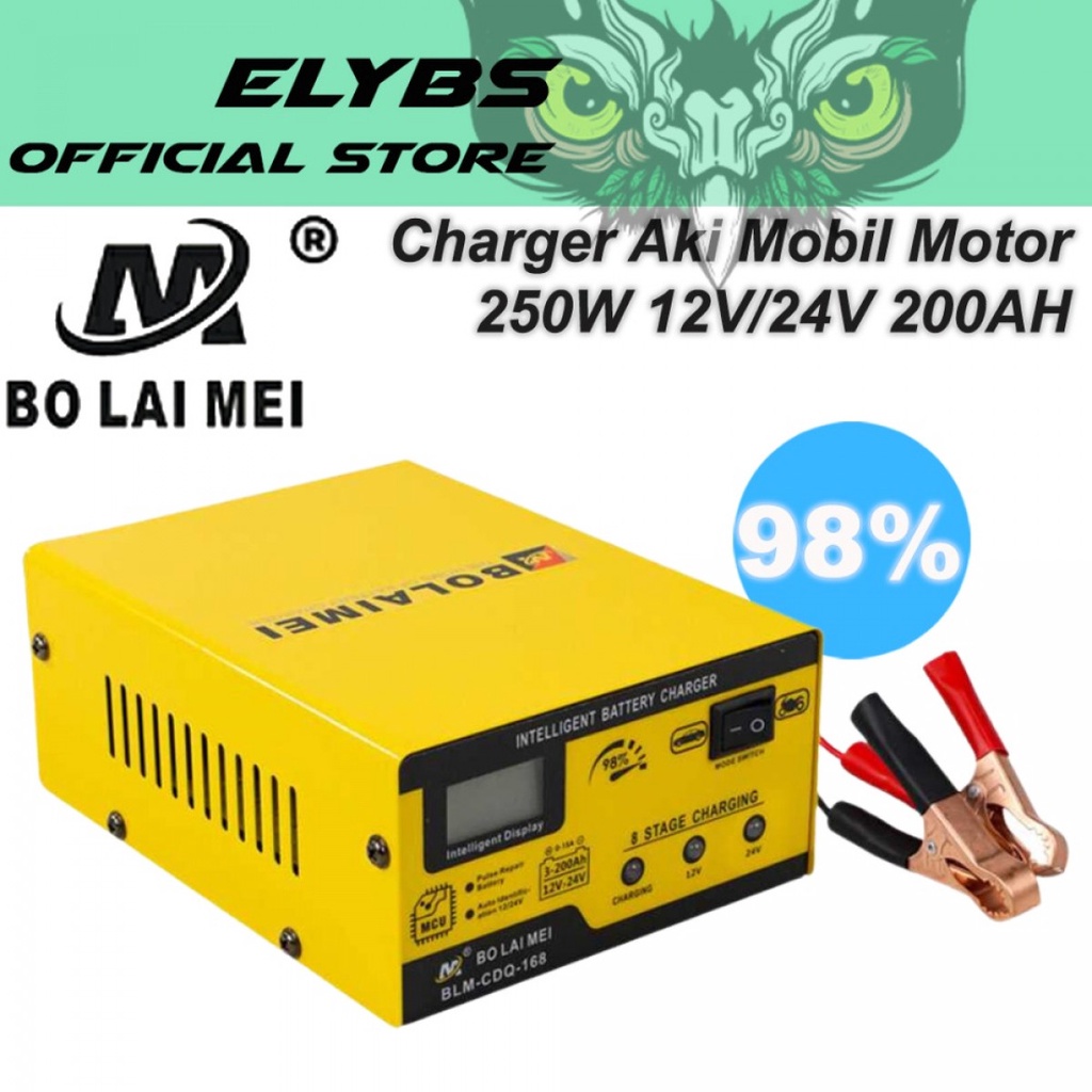 Jual Charger Aki Accu Baterai Mobil Motor Truck Kendaraan 12V/24V 200AH ...