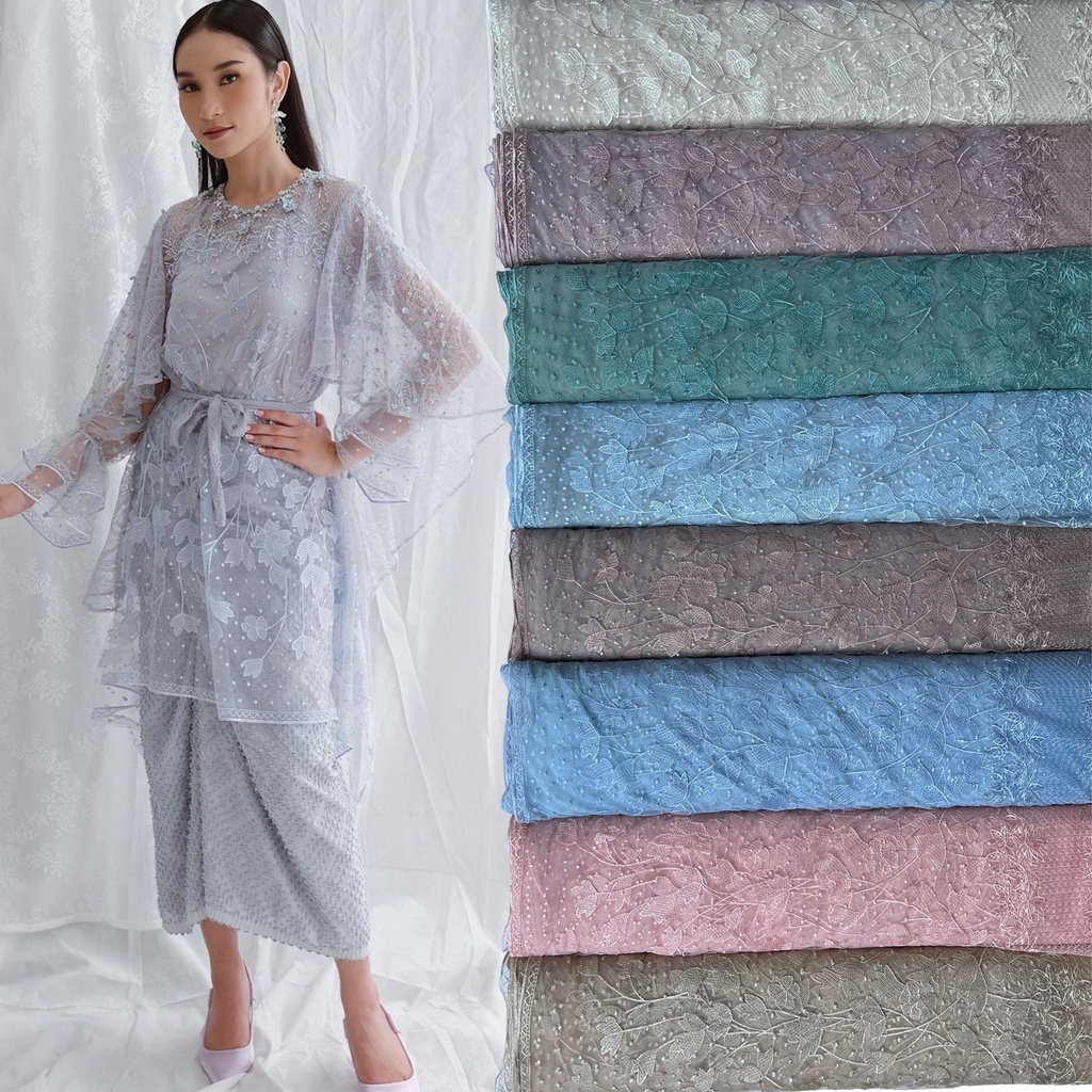 Jual Kain Tulle Sapto Tulle Etnik Kain Kebaya | Shopee Indonesia