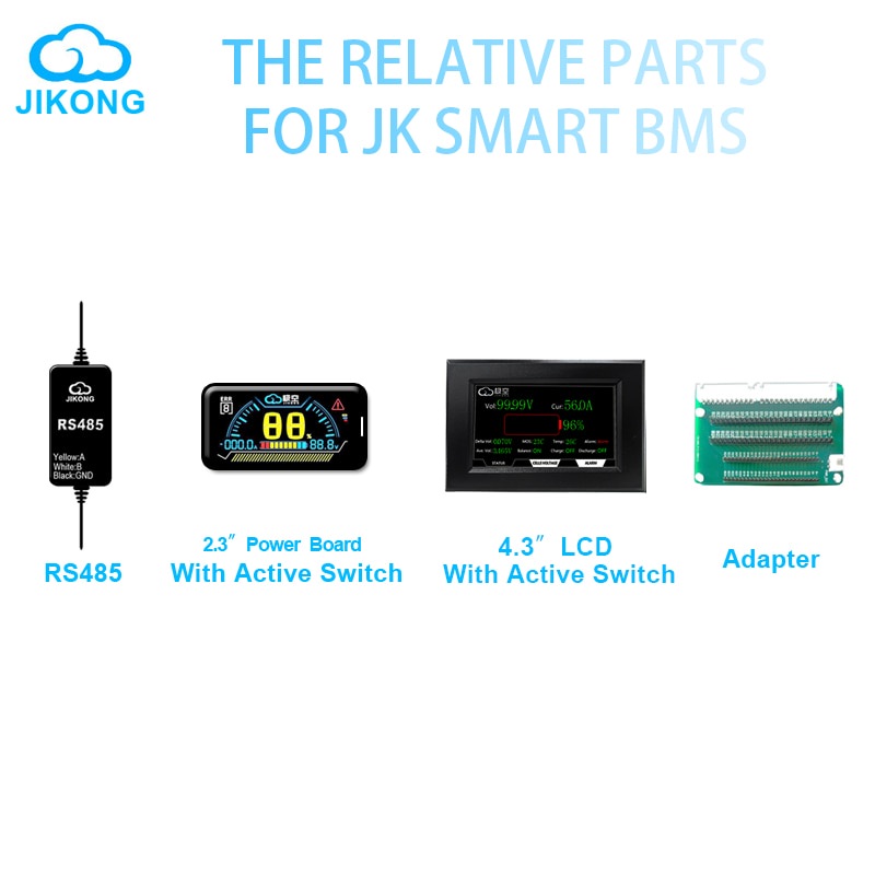 Jual Jikong BMS Accessories LCD display Adapter Switch JK BMS aksesoris ...