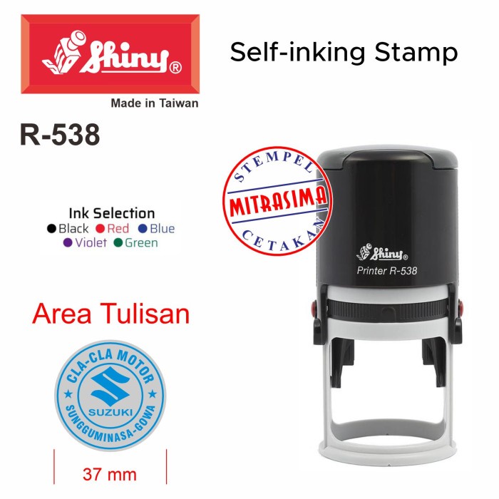 Jual Stempel Shiny R-538 ( Shiny bentuk bulat R538 Tipe R 538 ...