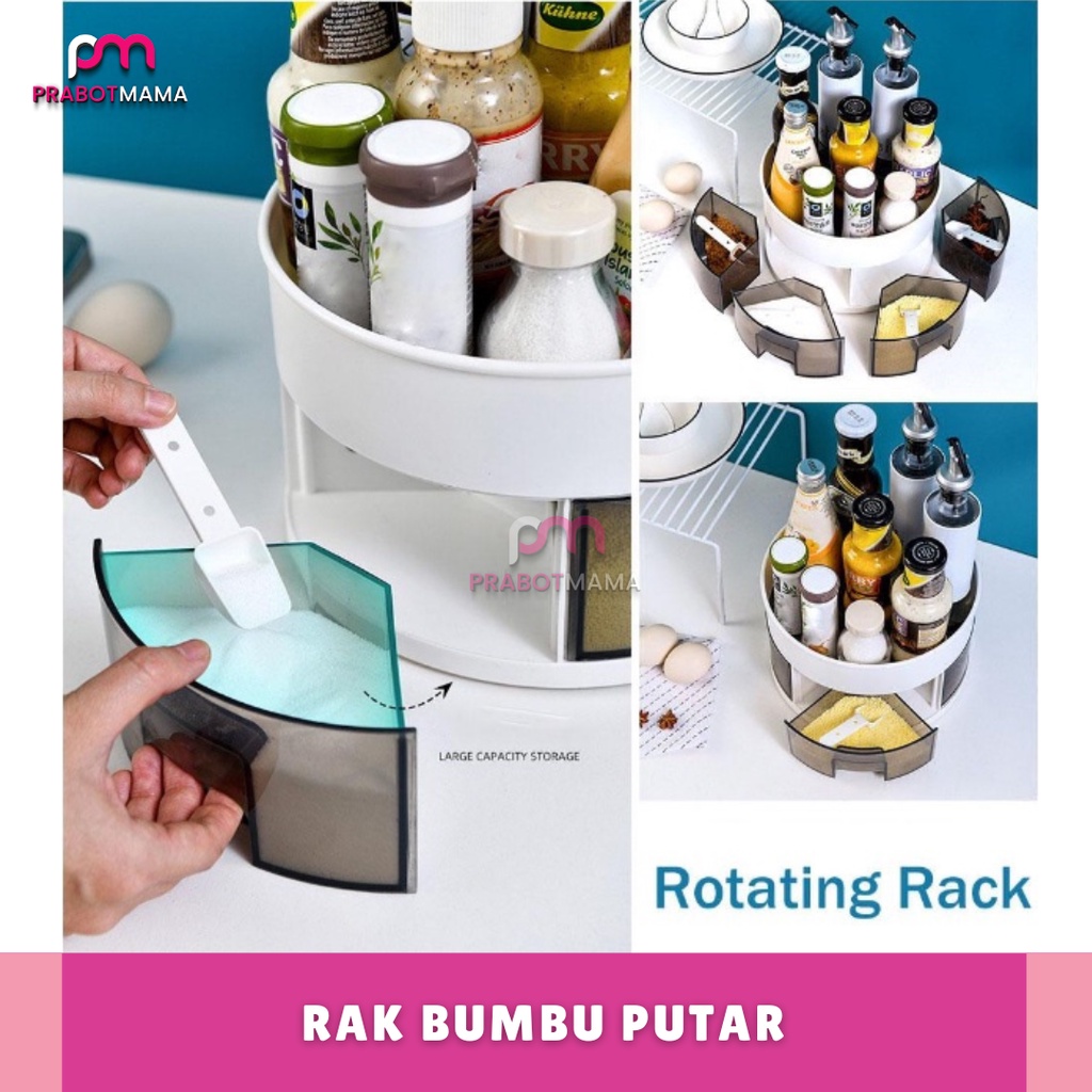 Jual Rak Bumbu Putar - Prabotmama / Tempat Bumbu Dapur Estetik Tingkat ...