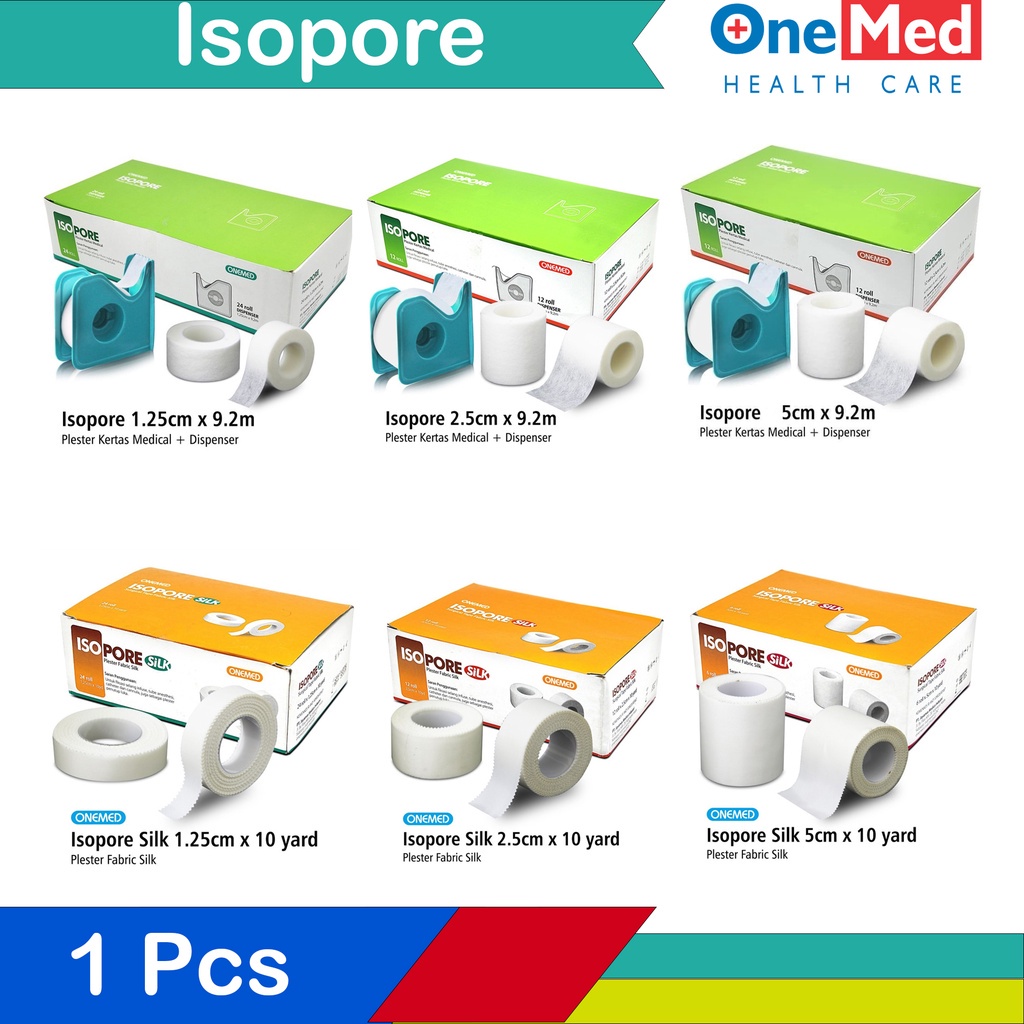 Jual ONEMED ISOPORE 0.5 1 2 INCH BOX - PLESTER KERTAS MEDICAL | Shopee ...