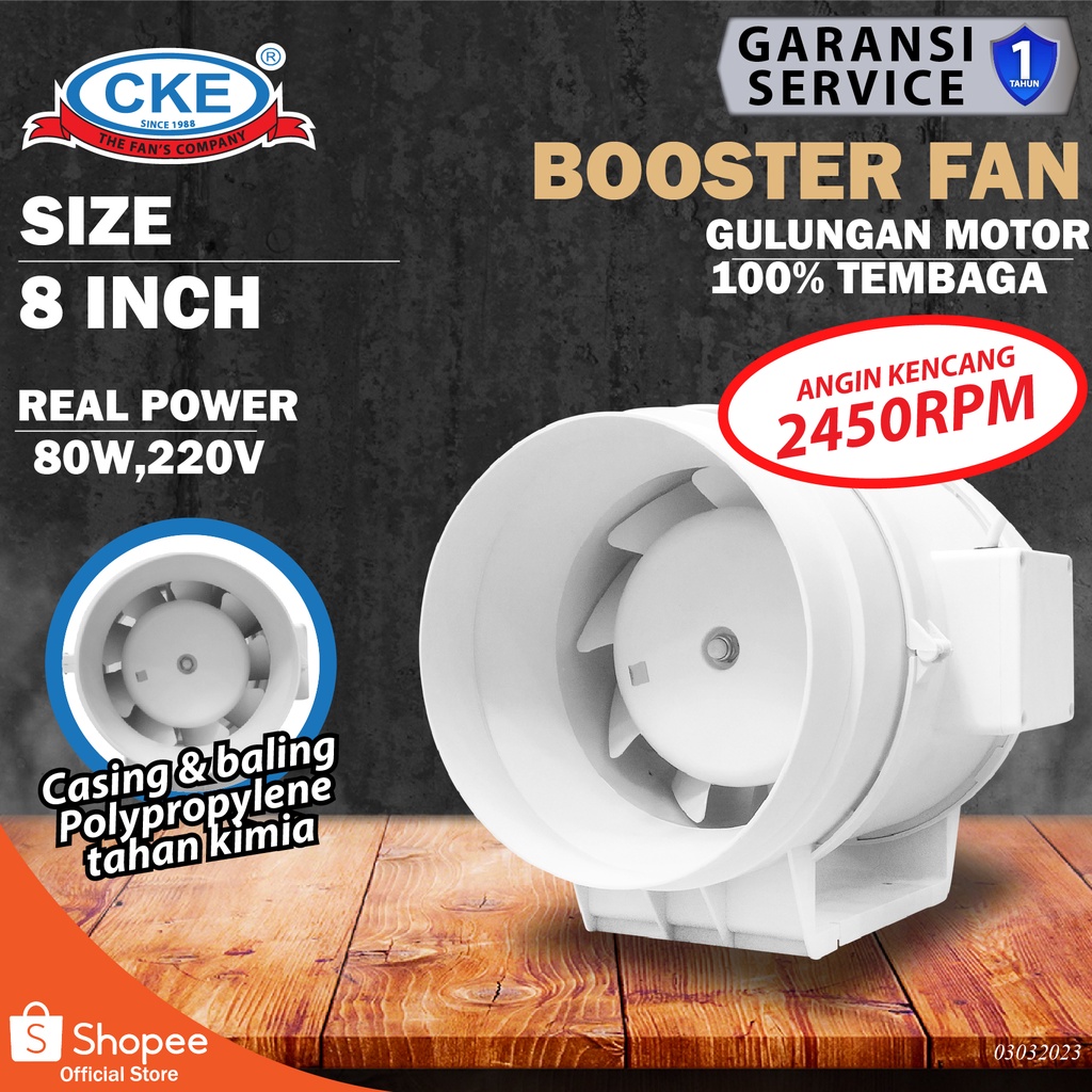 Jual Inline Fan PP 8" inch Inline Duct Fan/Hydroponic fan/Mixed Flow ...