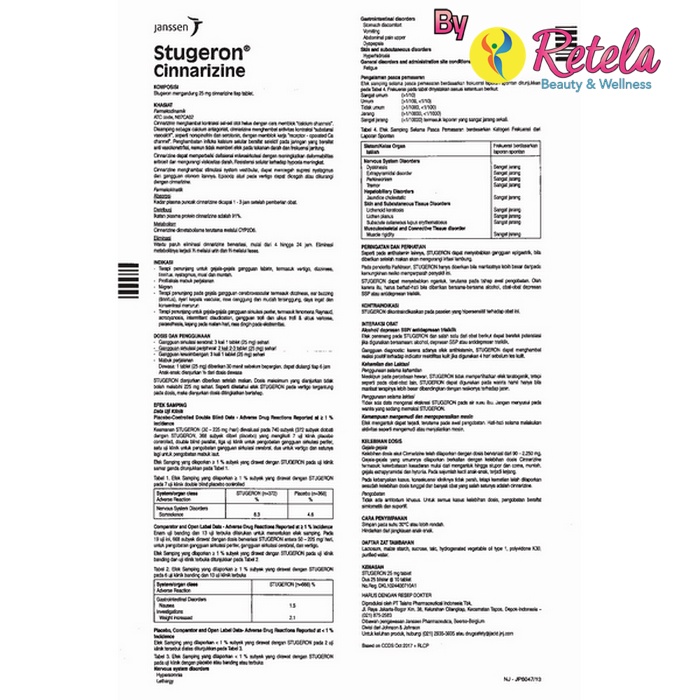 Jual STUGERON 25MG 1 STRIP 10 TABLET | Shopee Indonesia