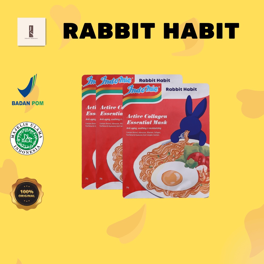 Jual Rabbit Habit Active Collagen Essential Mask 20gr (100% ORIGINAL ...