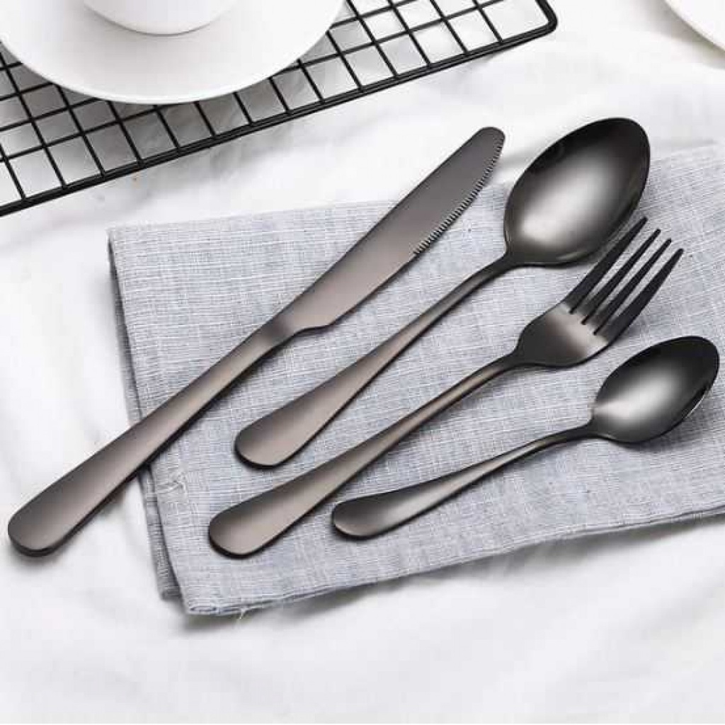 Jual Cutlery Set Perlengkapan Makan Sendok Garpu Pisau Western - C24 | Shopee Indonesia