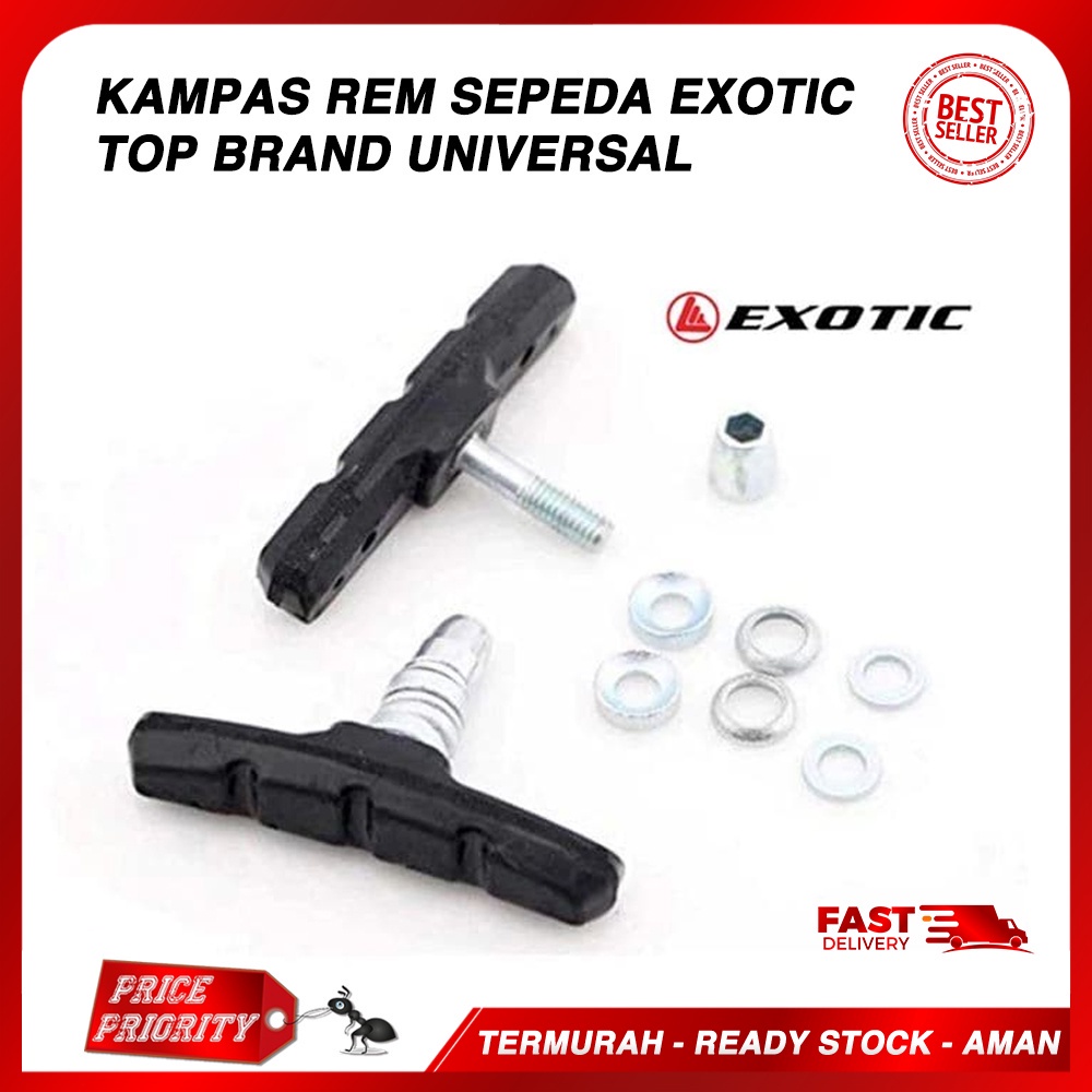 Jual Kampas Rem Sepeda / Karet Rem Kunci L merk EXOTIC UNIVERSAL - 1pcs ...