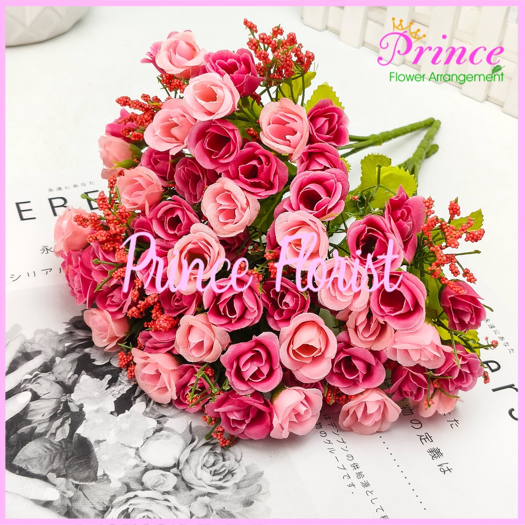 Jual Rose Mini Classic Cabang 7 - Bunga Flowers Kamelia Mawar Kecil ...