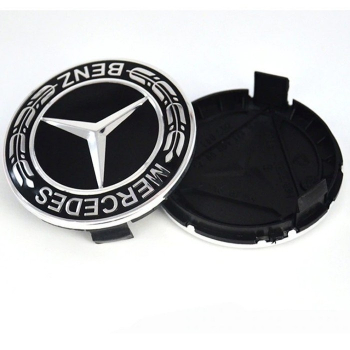 Jual Dop Roda Velg Emblem Mercedes Benz Bintang Hitam Padi Wheel Center ...