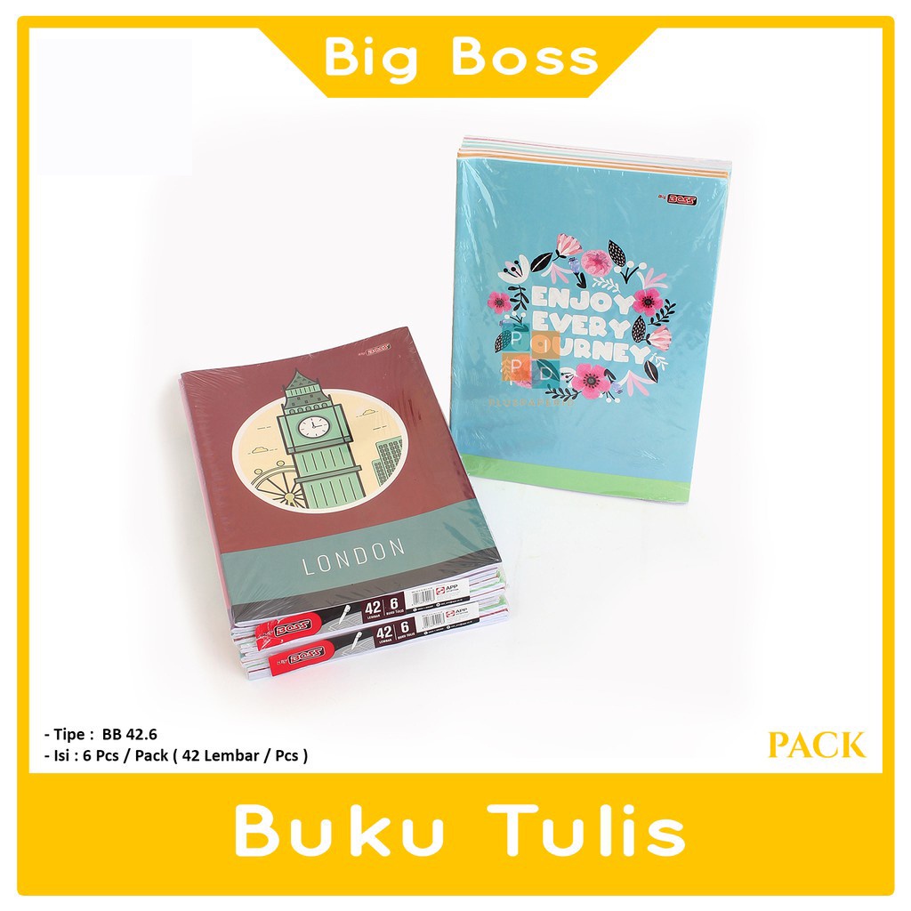 Jual BIG BOSS - Buku Tulis 42 Lembar Boxy - Pack | Shopee Indonesia