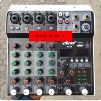 Jual Mixer Audio Dat Mix4 Original Mixing Mix 4 Channel ( Bayar Ditempat ) | Shopee Indonesia