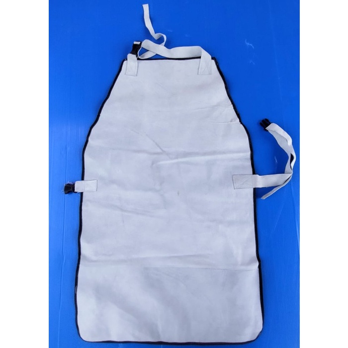Jual Apron Las Dada Abu-abu Kulit Sapi Asli Tebal Tanpa Pelindung ...