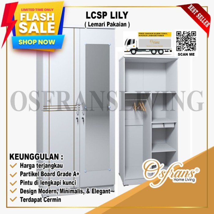 Jual Lemari Pakaian 2 Pintu Sliding Besar + Cermin LPT 2006 Harga ...