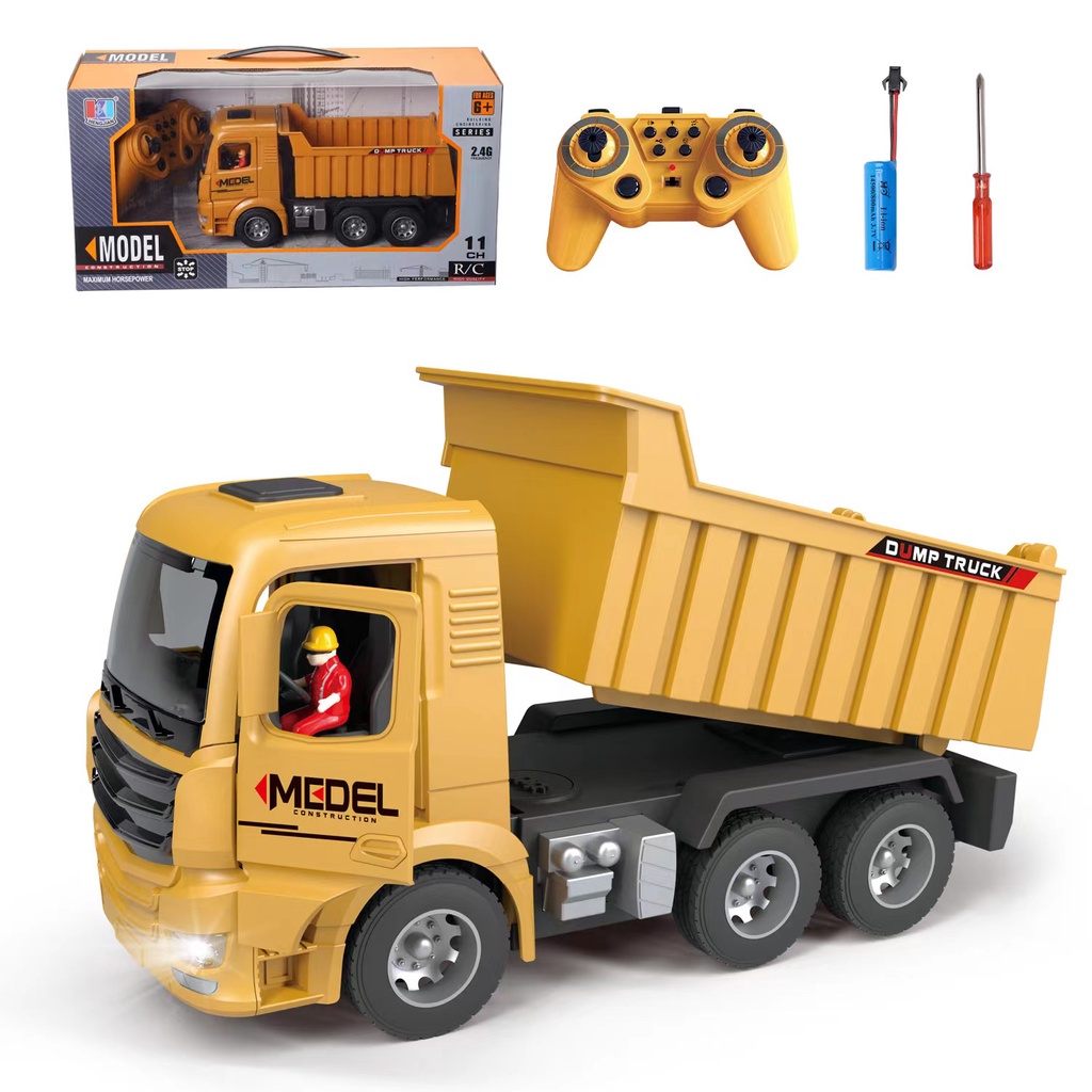 Jual HENGJIAN MAINAN RC KONSTRUKSI TRUCK DUMP 1:18 RODA 6 ANGKUT PASIR ...