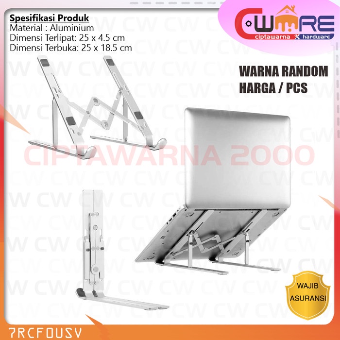 Jual Dudukan Laptop Stand Holder Lipat Aluminium Foldable Adjustable ...