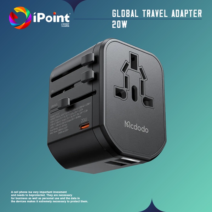 Jual Mcdodo 20w Multifunction Universal Wall Charger Black | Shopee ...