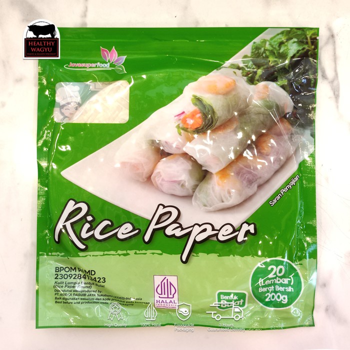 Jual Rice Paper Ro Java Super Food Buat 20 embar / Kuit umpia | Shopee ...