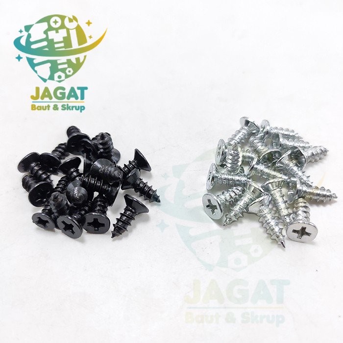 Jual Skrup Kepala Flat TF 8x10 mm P.S410 Sekrup Mini Baut Mini Kotak ...