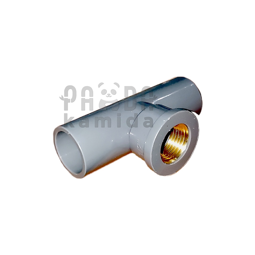 Jual KUNINGAN Tee Drat Dalam 1/2 inch / T Pipa PVC Paralon 1/2" GREST ...