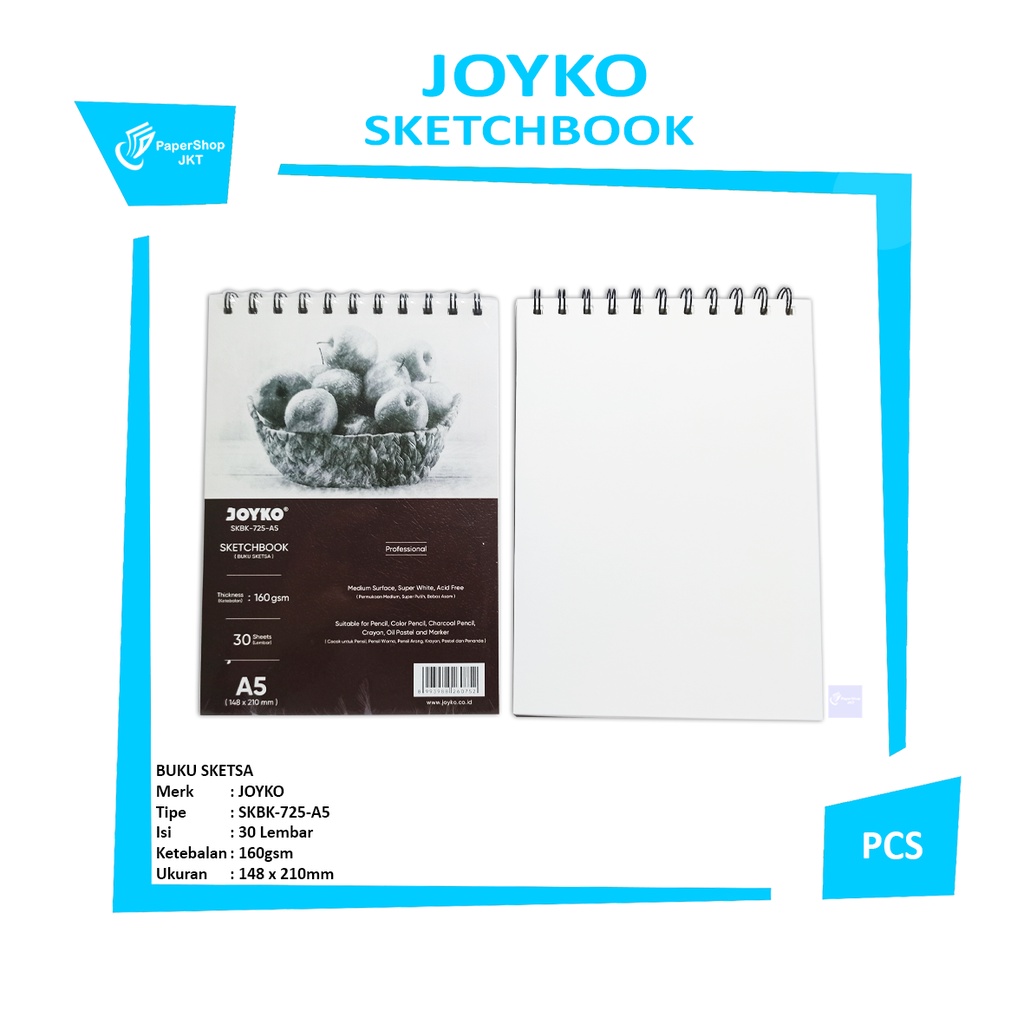 Jual JOYKO - Buku Sketsa Sketch Book SKBK-725-A5 - Pcs | Shopee Indonesia