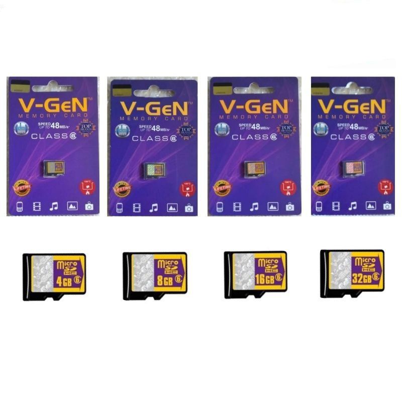 Jual MMC V-GeN Micro SD Card Class 6 ORI 4GB/8GB/16GB/32GB SPEED 48MB/S ...