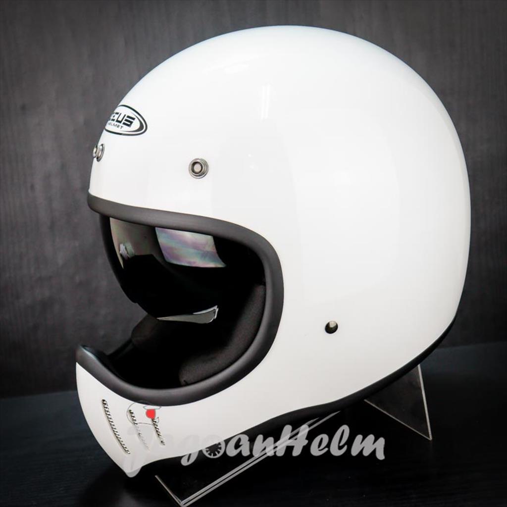 Jual ZEUS HELM ZS916 D SOLID |WHITE ZS916D - ZEUS 916 RETRO CLASSIC ...