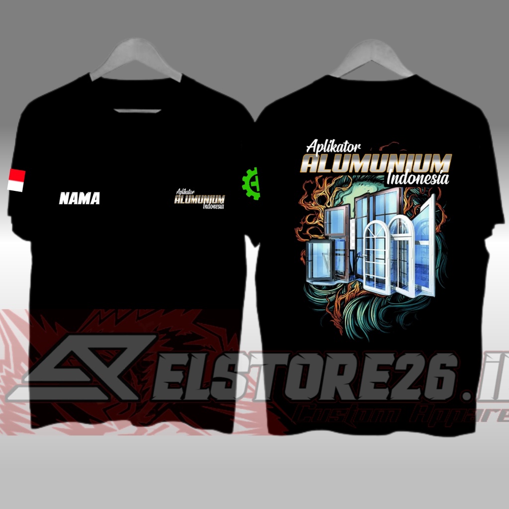 Jual Tshirt Premium Kaos Distro APLIKATOR ALUMINIUM | Bisa tambah nama atau design sendiri, baju ...