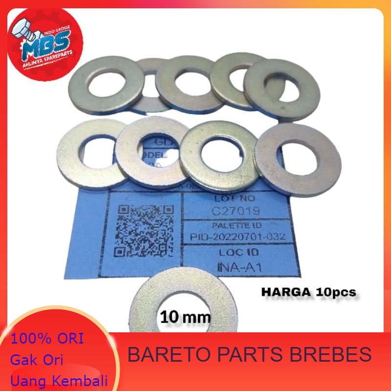 Jual RING PLAT M10 BAUT 14 LEBAR 22MM TEBAL 1,5 MM AS RODA DEPAN YAMAHA ...