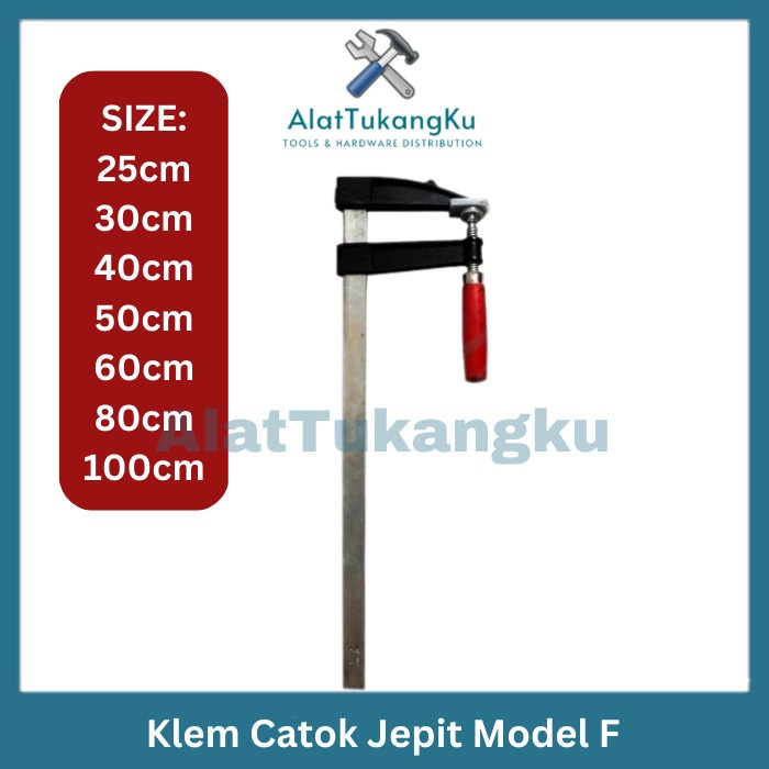 Jual Catok Klem F 25 cm 30 cm 40 cm Jepit Kayu Clamp Penjepit Kayu Besi ...