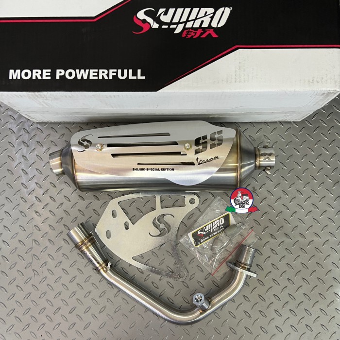 Jual Knalpot Shijiro Standar Racing SE Stainless Silver Vespa Sprint S ...