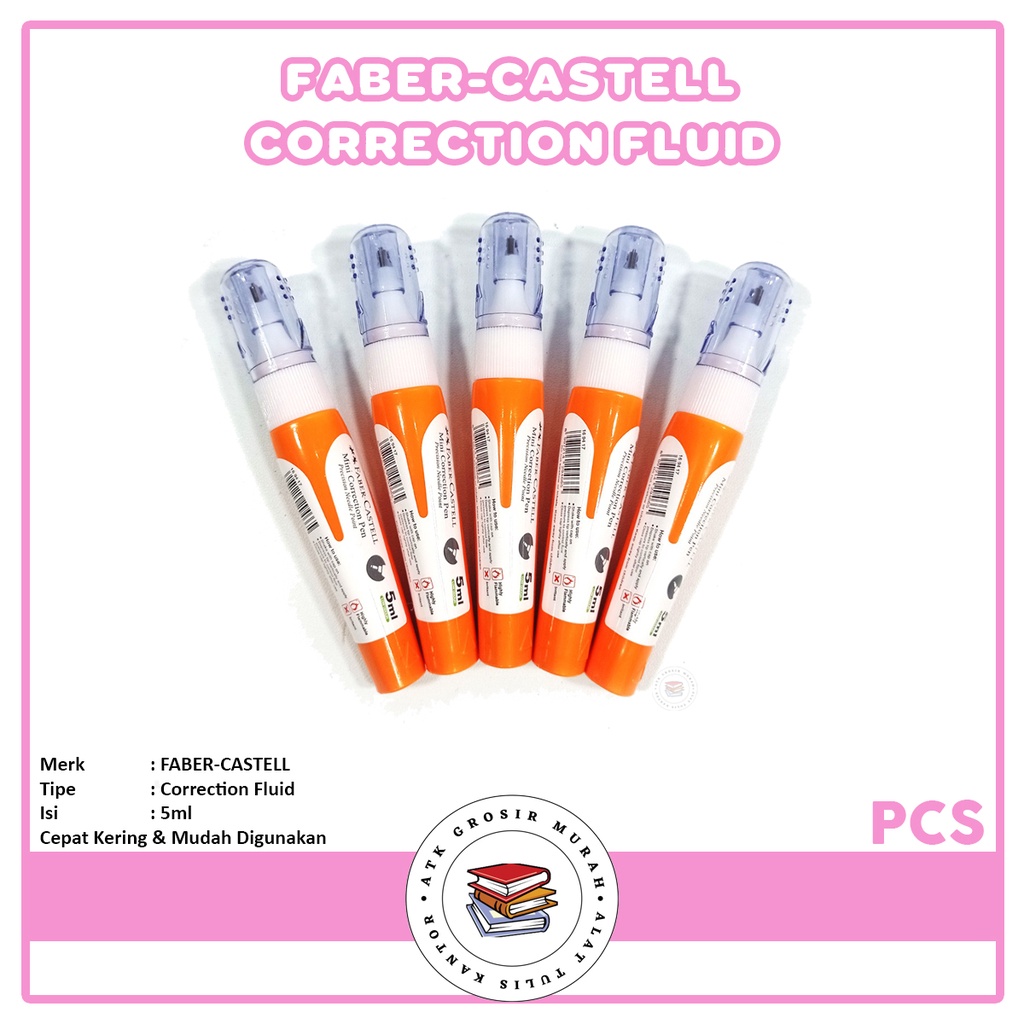 Jual FABER-CASTELL - Tipe X Cair - Correction Pen / Fluid 5ml - Pcs | Shopee Indonesia