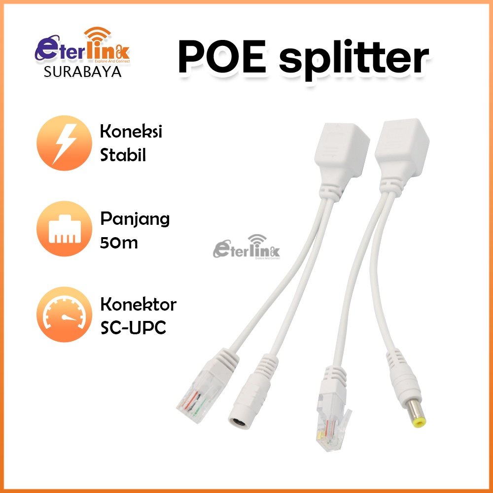 Jual [Bisa Bayar Ditempat] Kabel POE Injector & POE Splitter (SET ...