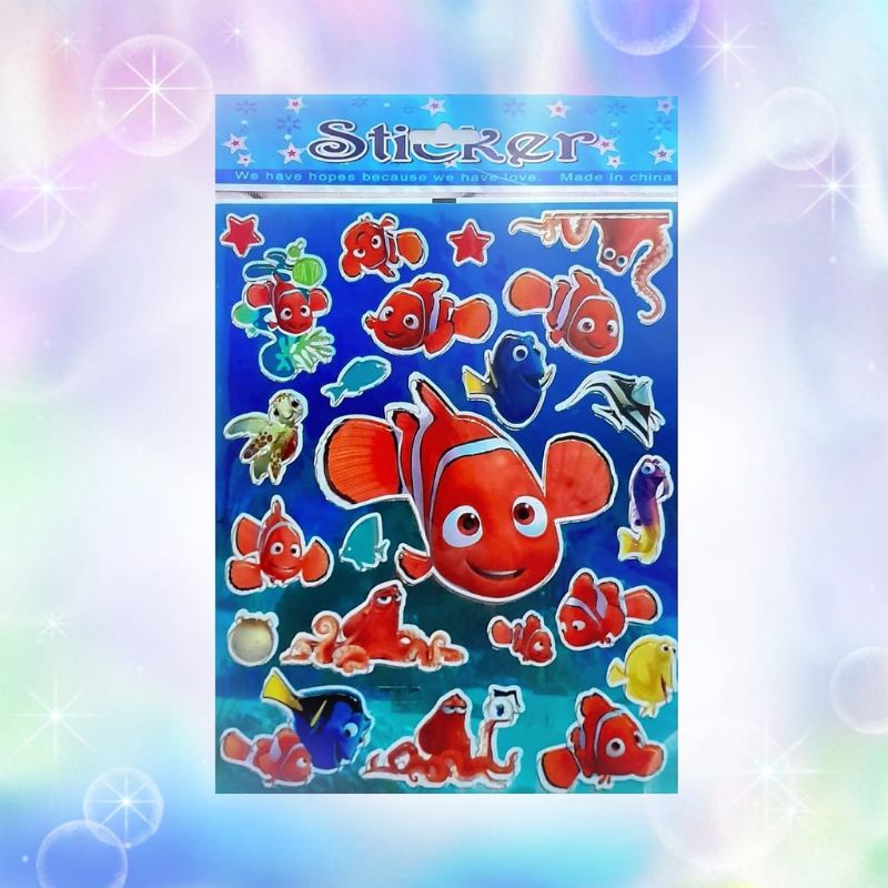 Jual Stiker Laser Anak karakter Ikan Hiu Nemo | Shopee Indonesia