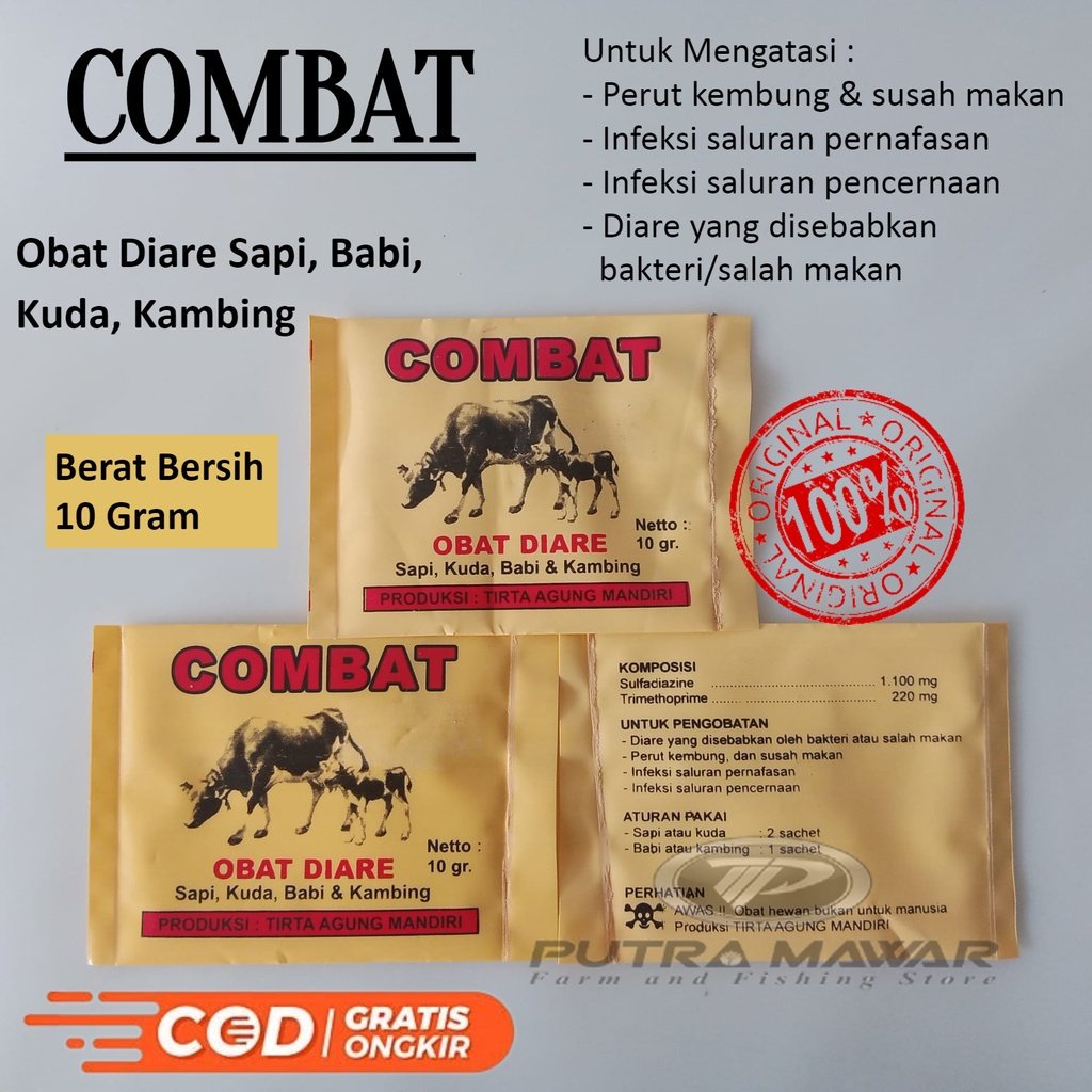 Jual Obat Diare Combat 10 Gram /Obat Mencret Kembung Infeksi ...
