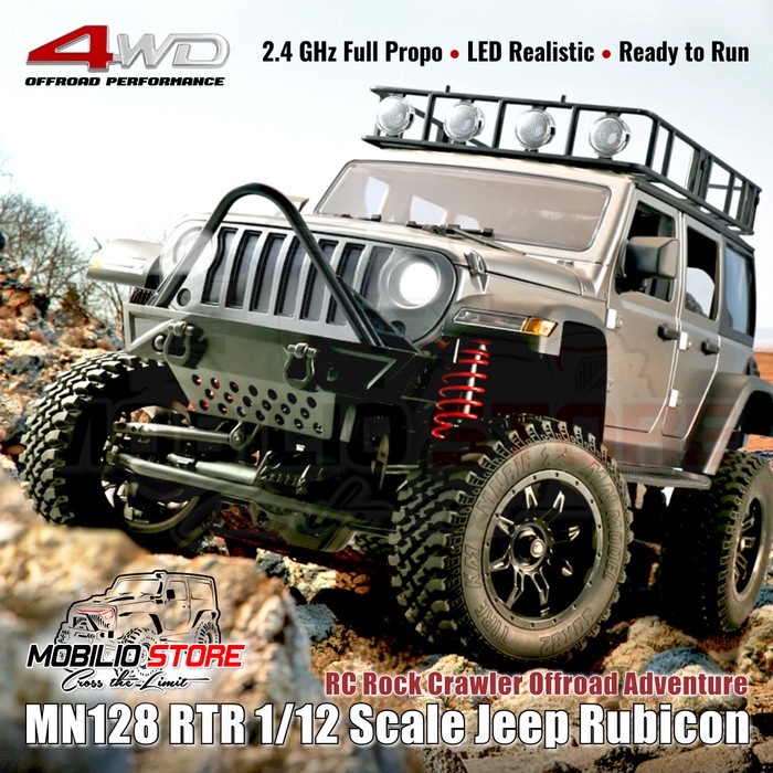 Jual MN128 RTR 1/12 Scale Jeep Rubicon RC Rock Crawler Offroad Adventure | Shopee Indonesia