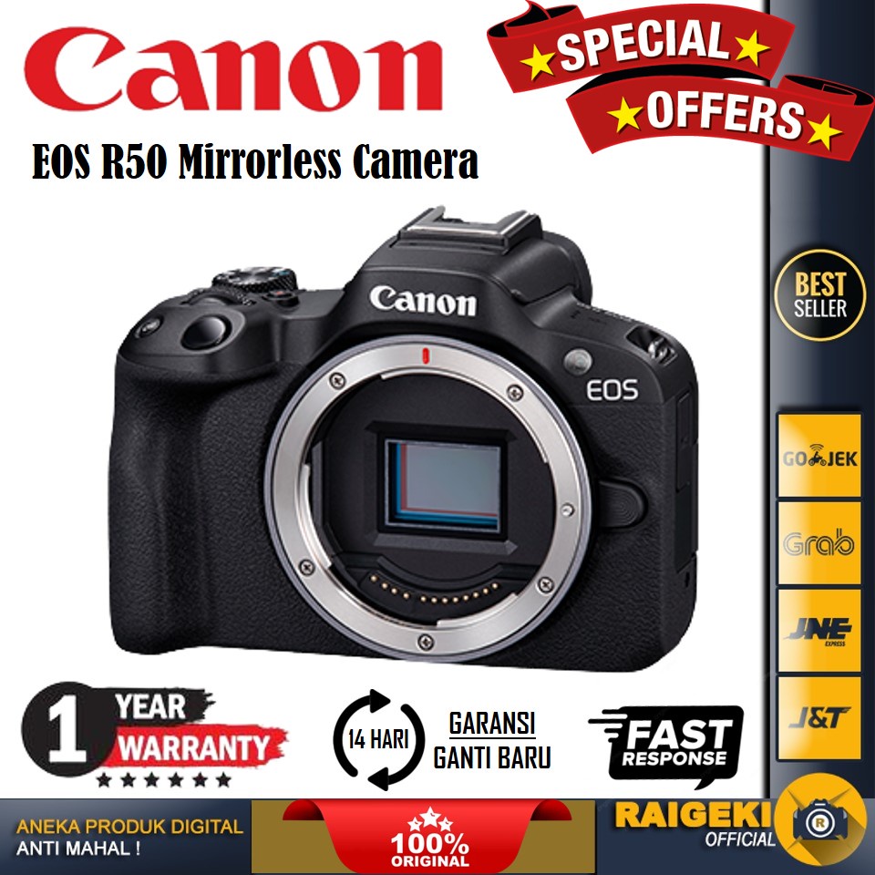 Jual Canon EOS R50 BODY ONLY Mirrorless Camera - GARANSI RESMI | Shopee ...