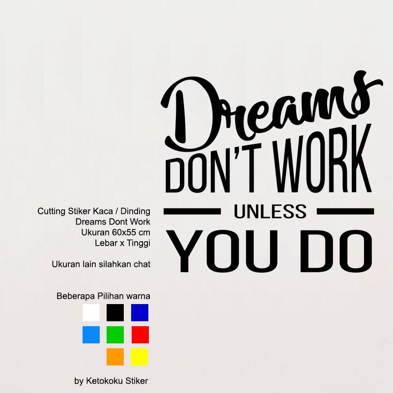 Jual Stiker Dinding Motivasi Kerja Kantor Quotes Aesthetic Cutting Sticker Kaca Indoor Outdoor