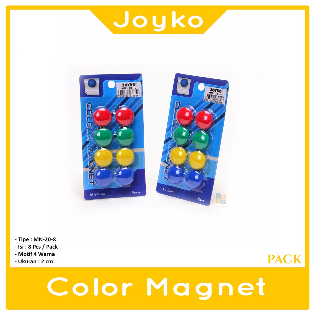 Jual JOYKO - Magnet Papan Tulis Whiteboard Kulkas MN-20-8 Bulat 2cm ...